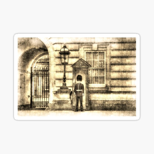 "Buckingham Palace Queens Guard Vintage" Sticker by Londonimages ...