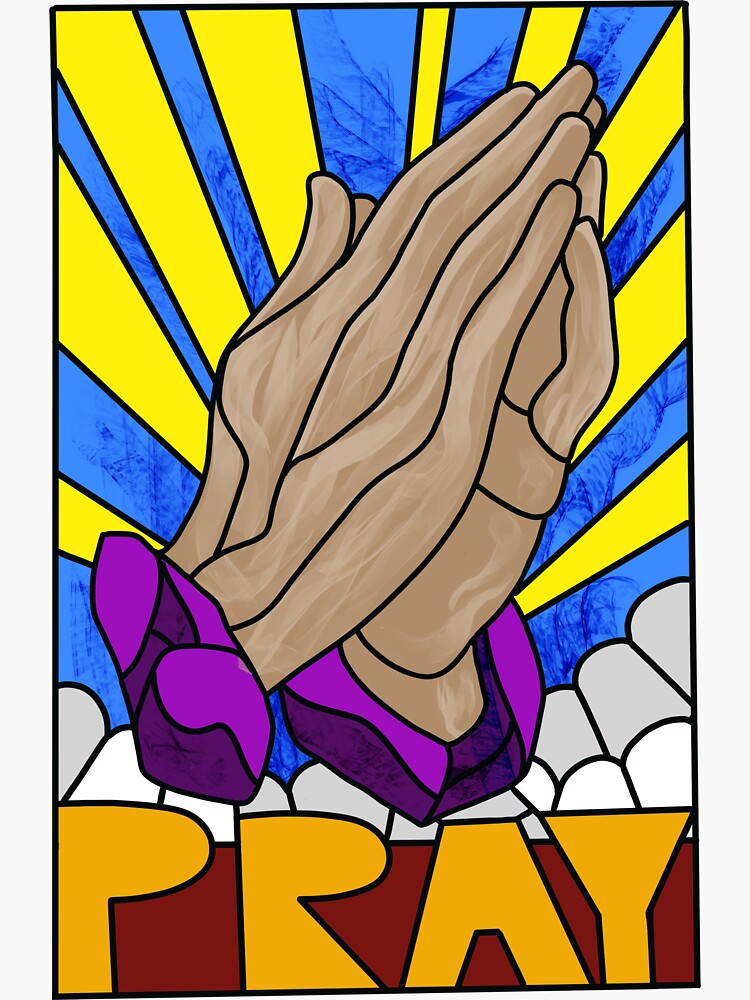 "Pray" Sticker for Sale by Dmackustom | Redbubble