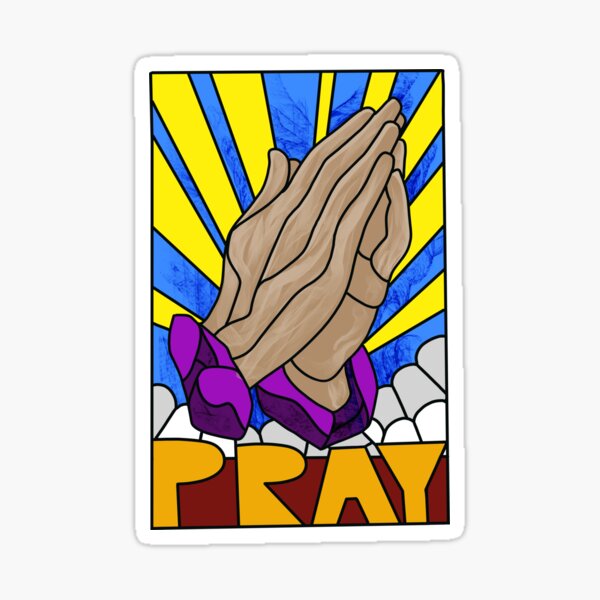 "Pray" Sticker for Sale by Dmackustom | Redbubble