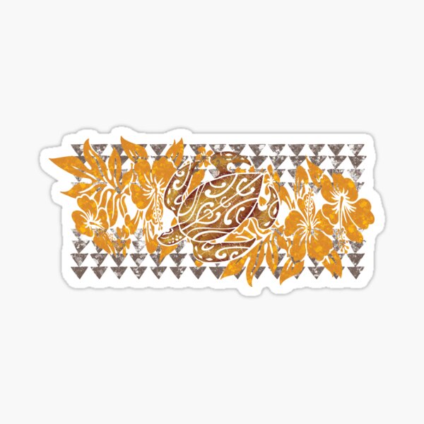 "Honu Tropical Border" Sticker by sunnthreads | Redbubble