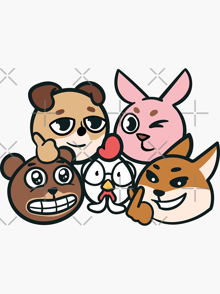 "DAY6 Animal Mascots - Group Photo" Sticker by bosscheoreom | Redbubble