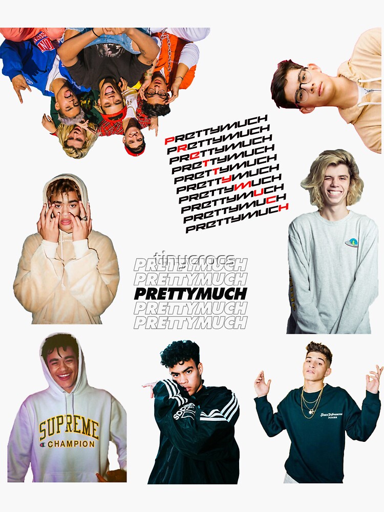 "PRETTYMUCH sticker pack" Sticker by tinycrocs | Redbubble