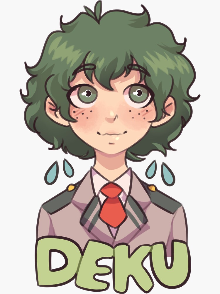 "Deku Sticker" Sticker for Sale by JasmijnPancake | Redbubble