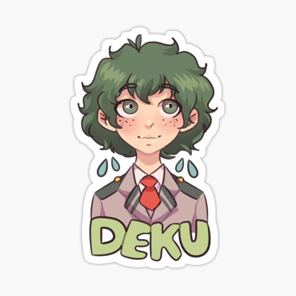 "Deku Sticker" Sticker for Sale by JasmijnPancake | Redbubble
