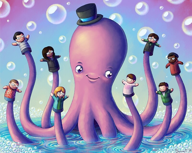 "Octo-Puppet Playtime" by BigOrangeStar | Redbubble