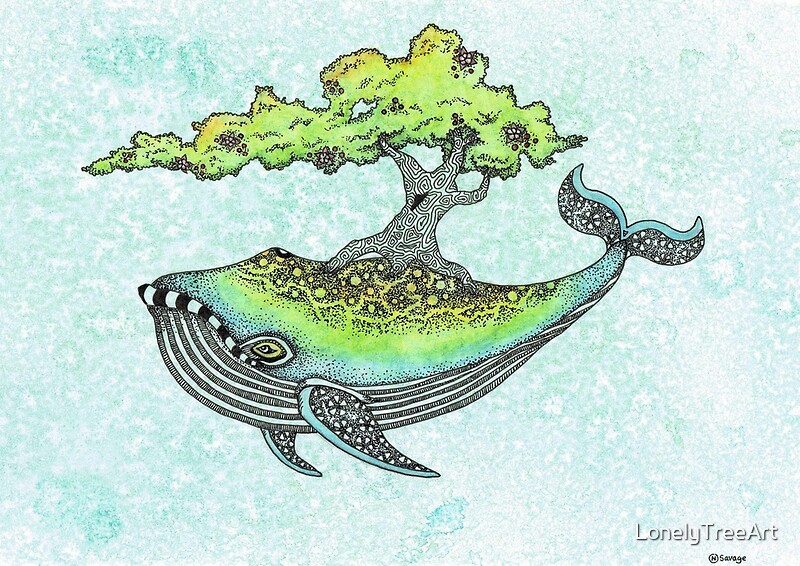 "Deep Sea Tree" by LonelyTreeArt | Redbubble