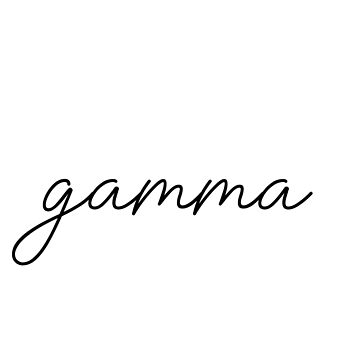 "Gamma Script Letter" Sticker for Sale by Jared Smith | Redbubble