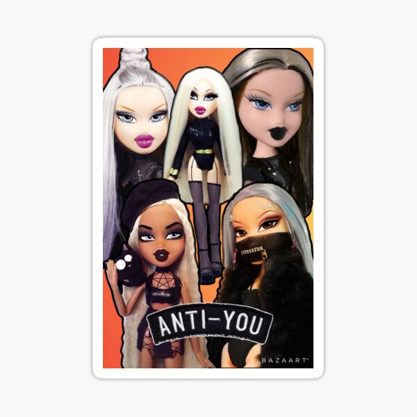 "Anti you Bratz edit " Sticker for Sale by Redr0s3 | Redbubble