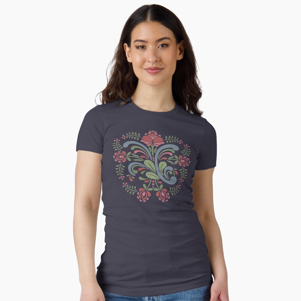 "Rosemaling Floral" Sticker for Sale by JoniandCo | Redbubble