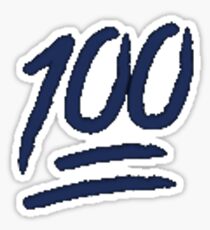 100 Points Emoji Stickers | Redbubble