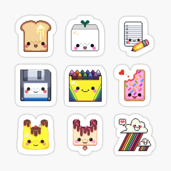 "Kawaii collection" Sticker for Sale by Kicked-in-Teeth | Redbubble