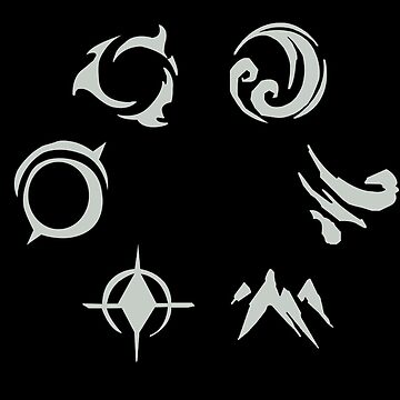 "The Six Primal Sources Symbols" Poster for Sale by PrincessNothing ...