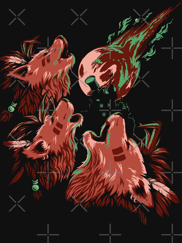 "XIII Wolf Moon" T-shirt for Sale by ryanhaak | Redbubble | red xiii t ...