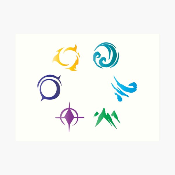 "The Six Primal Sources (in color)" Art Print for Sale by ...