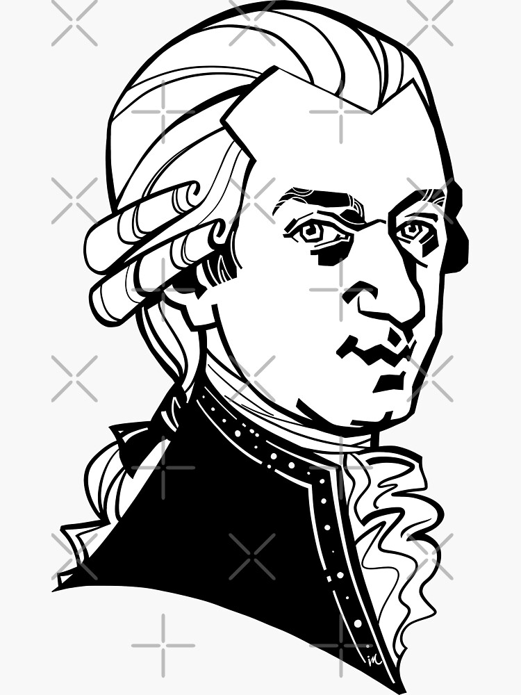 "Wolfgang Amadeus Mozart" Sticker by irinaivanova | Redbubble