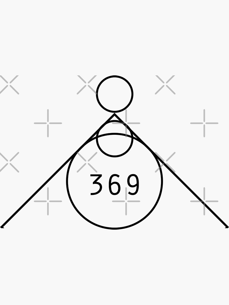 "3 6 9 " Sticker by THELEMA | Redbubble