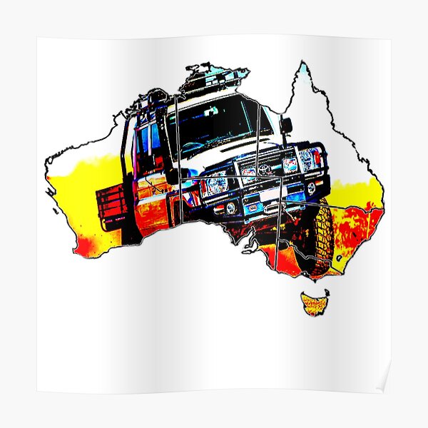 "toyota land cruiser 79 4wd 4x4 " Poster for Sale by thediff1985 ...