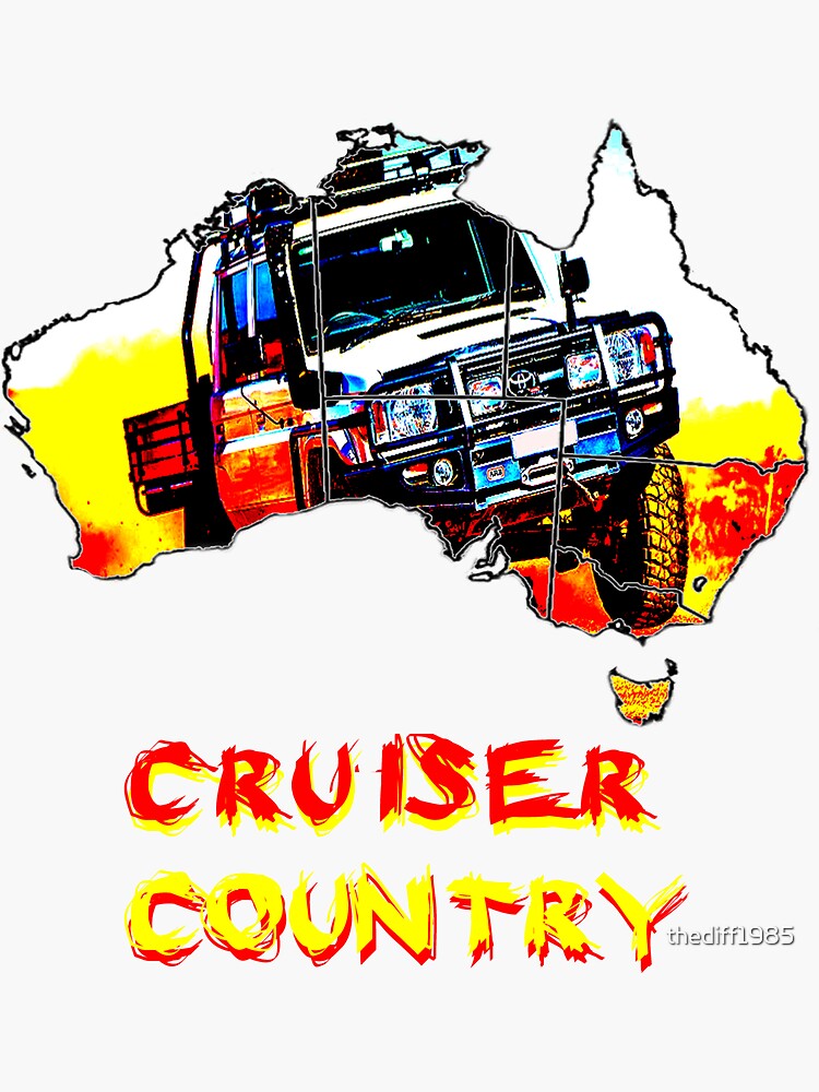 "toyota australian 79 "cruiser country"" Sticker for Sale by ...
