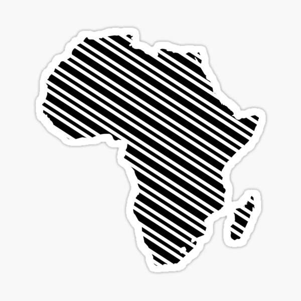 "African Continent Diagonal Lines Shape design" Sticker by GetItGiftIt ...