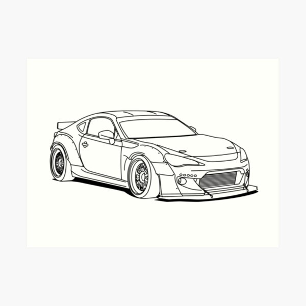 "Subaru BRZ/Toyota GT86" Art Print for Sale by MegaLawlz | Redbubble