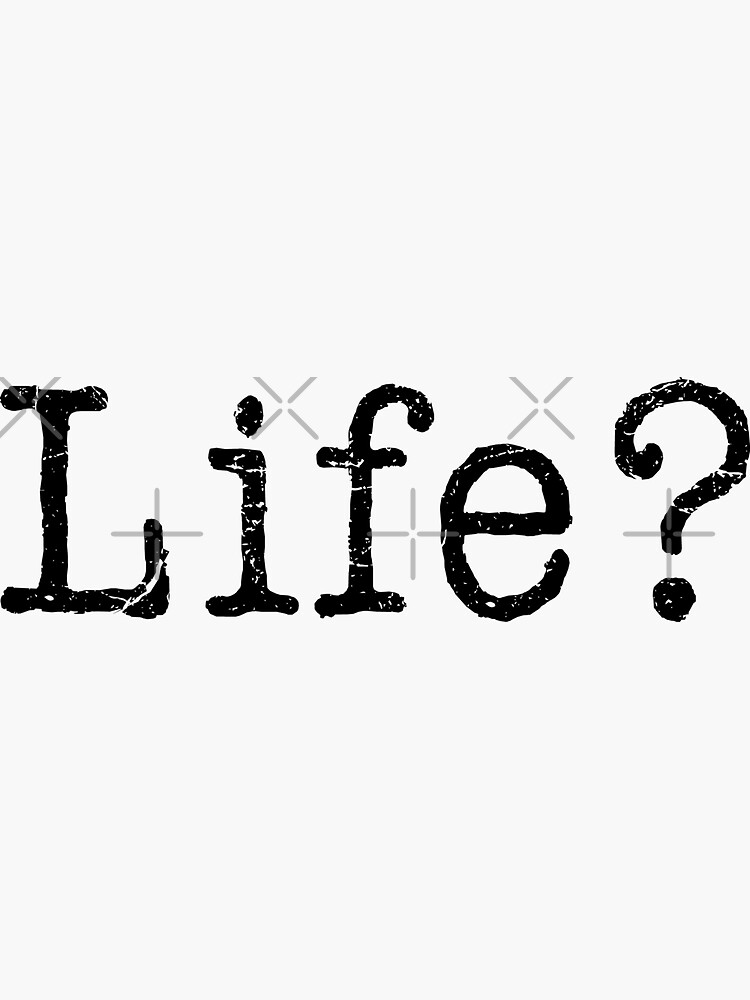 "Life Question 3 - Question Mark" Sticker for Sale by WIZECROW | Redbubble