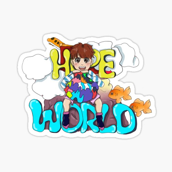 "Hope World" Sticker for Sale by Milllah | Redbubble