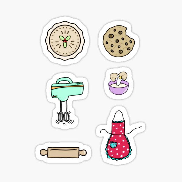 "Baking Sticker Pack" Sticker for Sale by tristahx | Redbubble