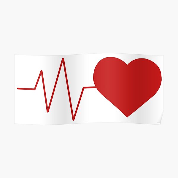 "Love Heart Beat" Poster by JPN4Design | Redbubble