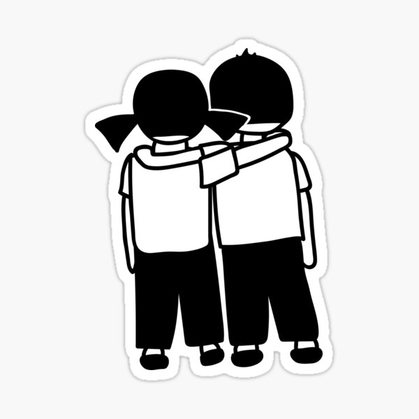 "Girl and Boy" Sticker for Sale by Ava Baker | Redbubble