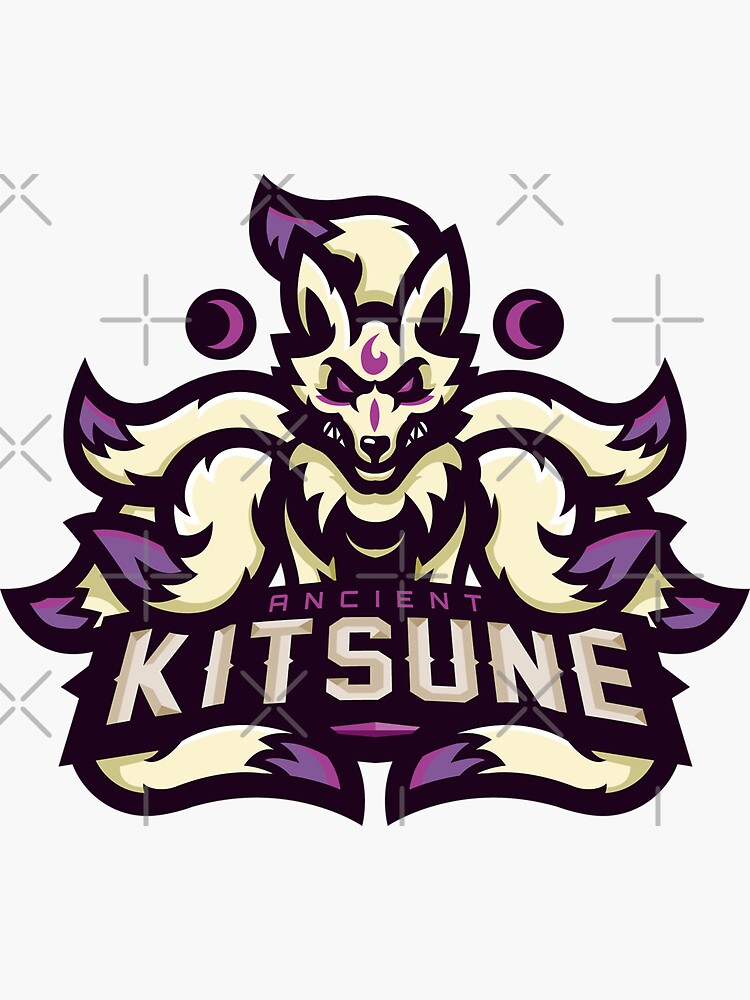 "Kitsune" Sticker for Sale by ShoeBill99 | Redbubble