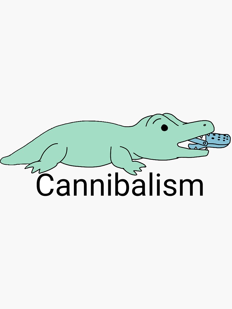 "Cannibalism" Sticker for Sale by mjwallaker | Redbubble