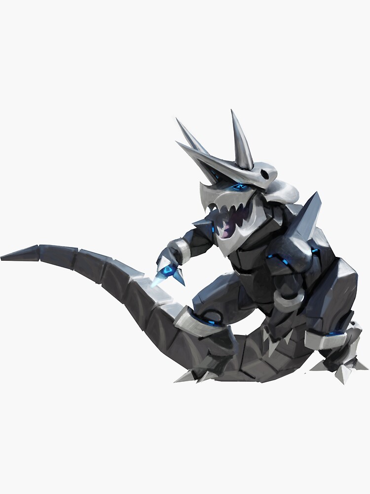 "Mecha-Aggron - Masked" Sticker by ryanvandongen | Redbubble