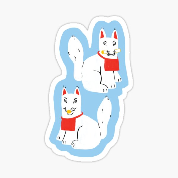 "Kitsune - Japanese Messenger Fox" Sticker for Sale by straypencil ...