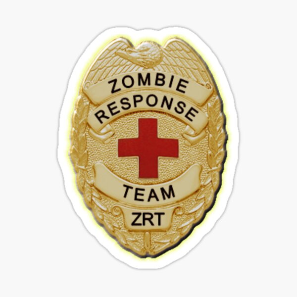 "Zombie Response Team" Sticker by lawrencebaird | Redbubble