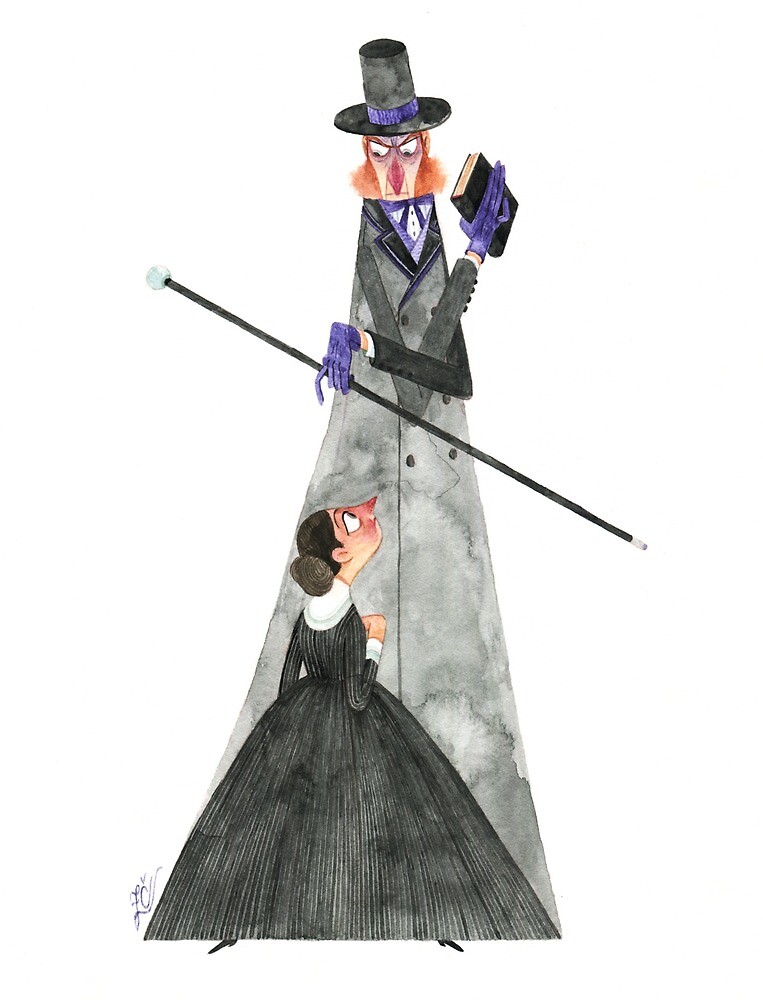 "Little Jane Eyre meeting Mr. Brocklehurst" by Zuzana Čupová | Redbubble