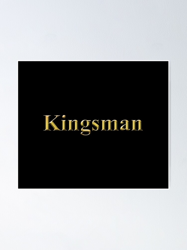 "Gold Kingsman Title Plain" Poster for Sale by hisame | Redbubble
