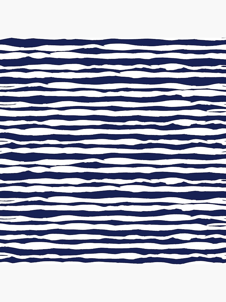 "Navy Blue and White Wave Pattern" Canvas Print by cadinera | Redbubble