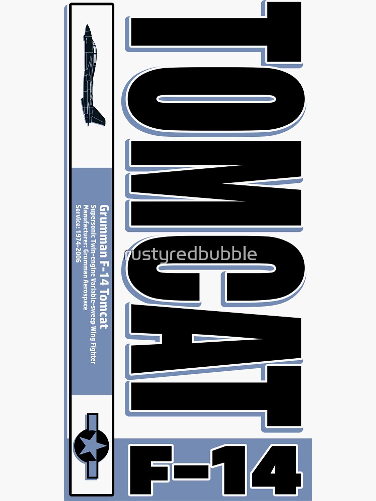 "Tomcat F14" Sticker for Sale by rustyredbubble | Redbubble