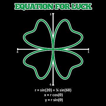 "Four Leaf Clover Equation for Luck" Poster for Sale by skyfire99 ...