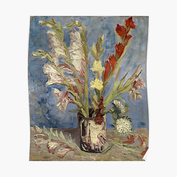 "Vincent van Gogh - Vaas met Tuingladiolen en Chinese Asters" Poster by ...