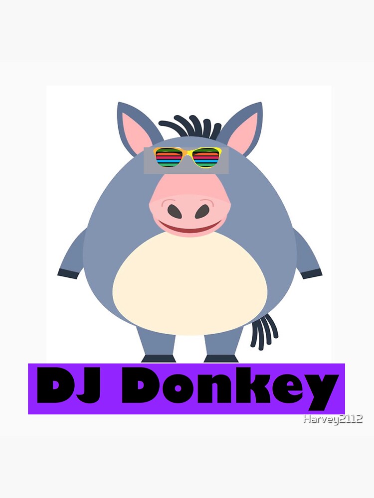 "DJ Donkey purple " Sticker for Sale by Harvey2112 | Redbubble
