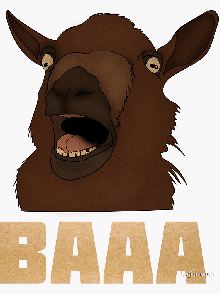 "Funny Goat Baaa Farm Animal " Sticker by dukito | Redbubble