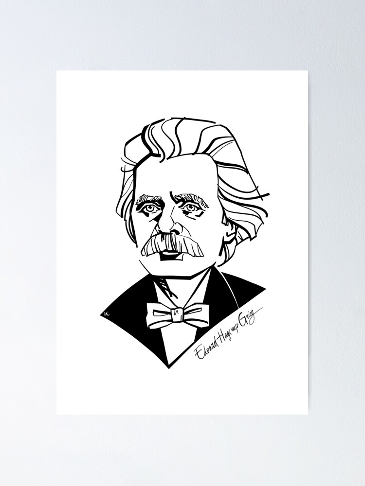 "Edvard Grieg" Poster for Sale by irinaivanova | Redbubble