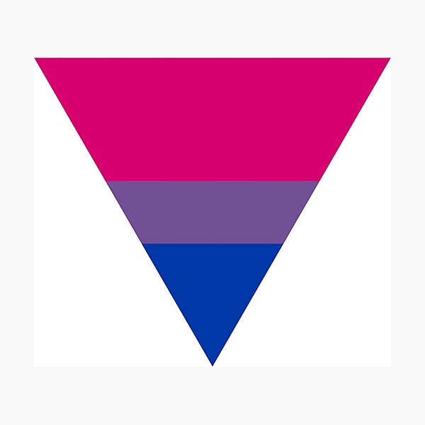 "Bisexual triangle flag" Photographic Print for Sale by Margotte ...