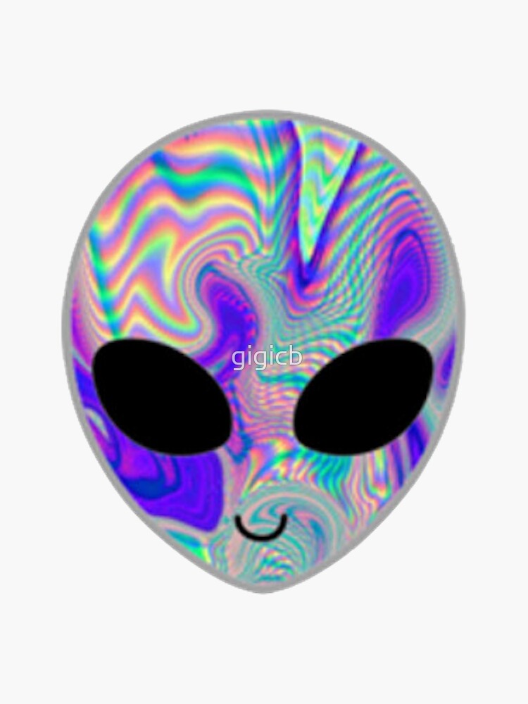 "Trippy Alien" Sticker for Sale by gigicb | Redbubble