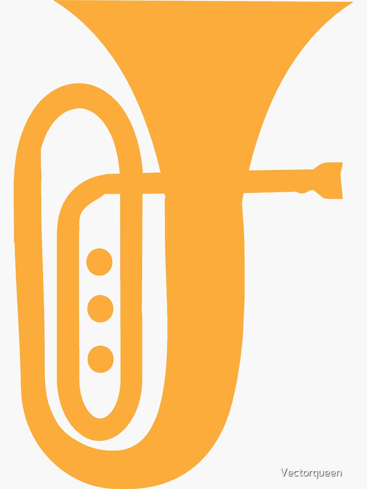 "tuba" Sticker by Vectorqueen | Redbubble