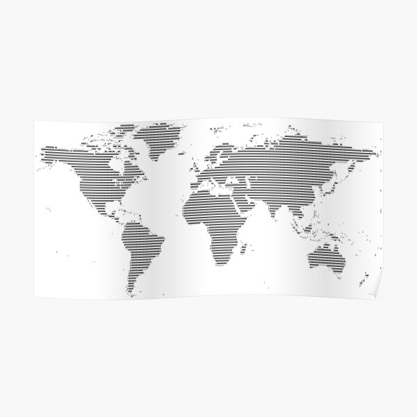 "World map ASCII" Poster for Sale by A-Nita | Redbubble