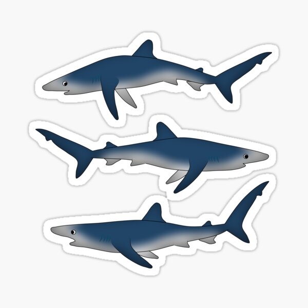 "blue shark" Sticker for Sale by schnuppadoo | Redbubble