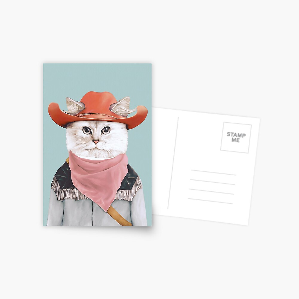 "Rodeo Cat" Postcard by AnimalCrew | Redbubble