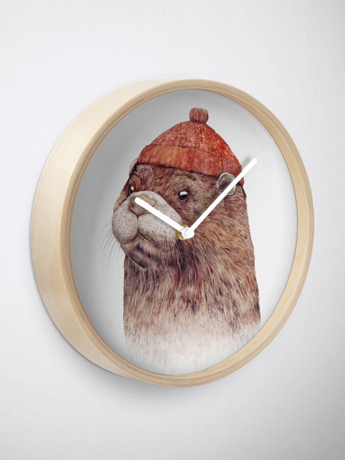 "Otter" Clock for Sale by AnimalCrew | Redbubble